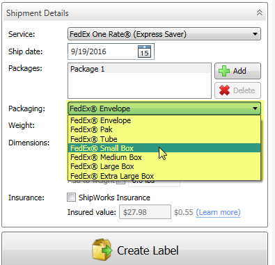 FedEx: Use One Rate® – ShipWorks