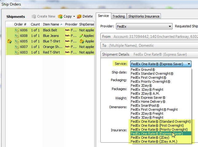 FedEx: Use One Rate® – ShipWorks