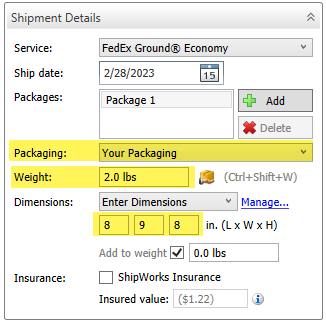 FedEx: Ship with Ground® Economy – ShipWorks