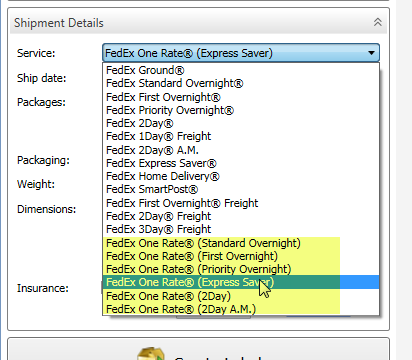 FedEx: Use One Rate® – ShipWorks