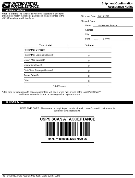 USPS: Print Scan Forms – ShipWorks
