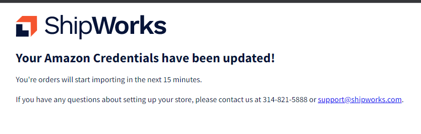 Amazon: Update Store Credentials – ShipWorks